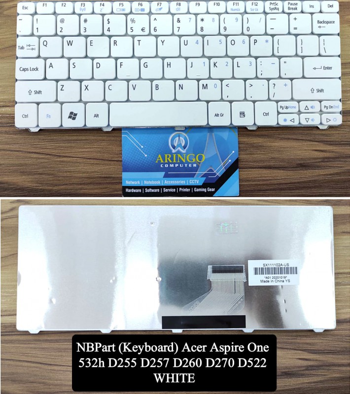ARINGO - NBPart (Keyboard) Acer Aspire One 532h D255 D257 D260 D270 ...