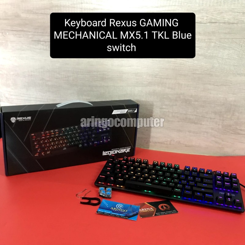 ARINGO - Keyboard Rexus GAMING MECHANICAL MX5.1 TKL Blue switch