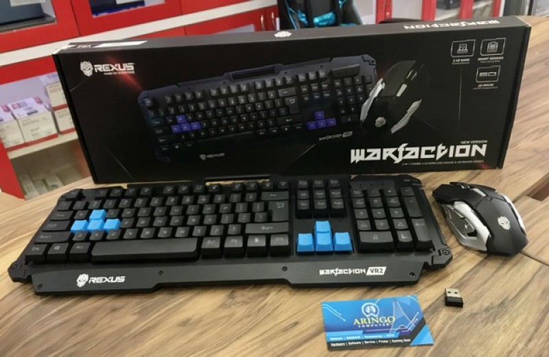 ARINGO - Keyboard Rexus MK WIRELESS GAMING COMBO MOUSE VR2 WARFACTION