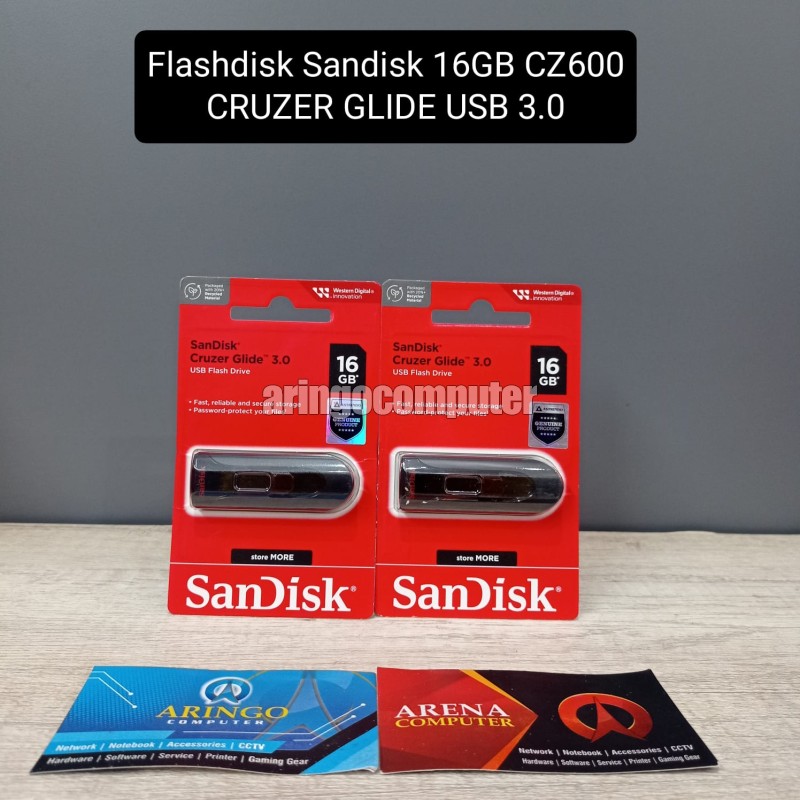 ARINGO - Flashdisk Sandisk 16GB CZ600 CRUZER GLIDE USB 3.0