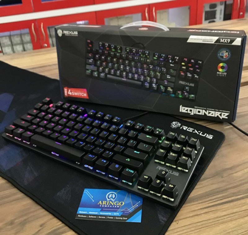 ARINGO - Keyboard Rexus GAMING MECHANICAL RGB MX9 TKL BLACK-BLUE SWITCH