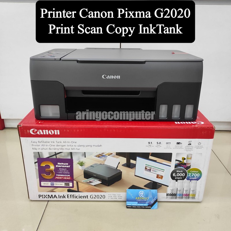 ARINGO - Printer Canon Pixma G2020 Print/Scan/Copy/InkTank/WasteInkpad