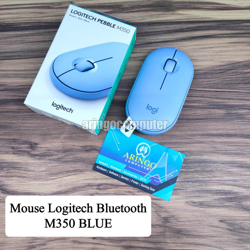 ARINGO - Mouse Logitech M350 BLUE Bluetooth/Wireless/Silent