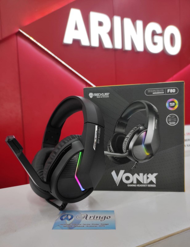 ARINGO - Headset Rexus GAMING RGB VONIX F80 BLACK