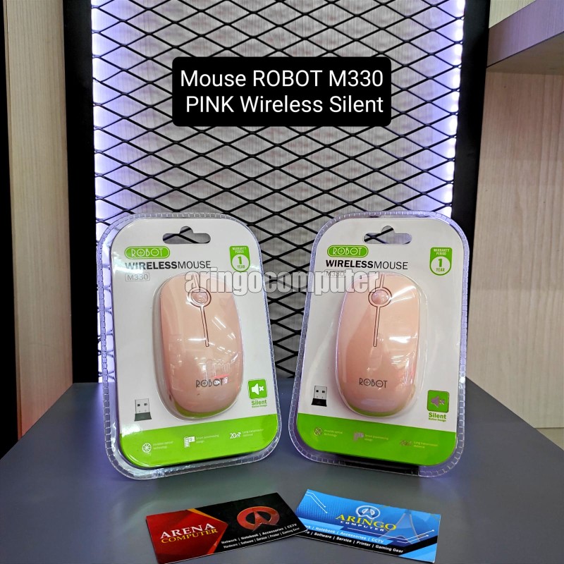 ARINGO - Mouse ROBOT M330 PINK Wireless Silent