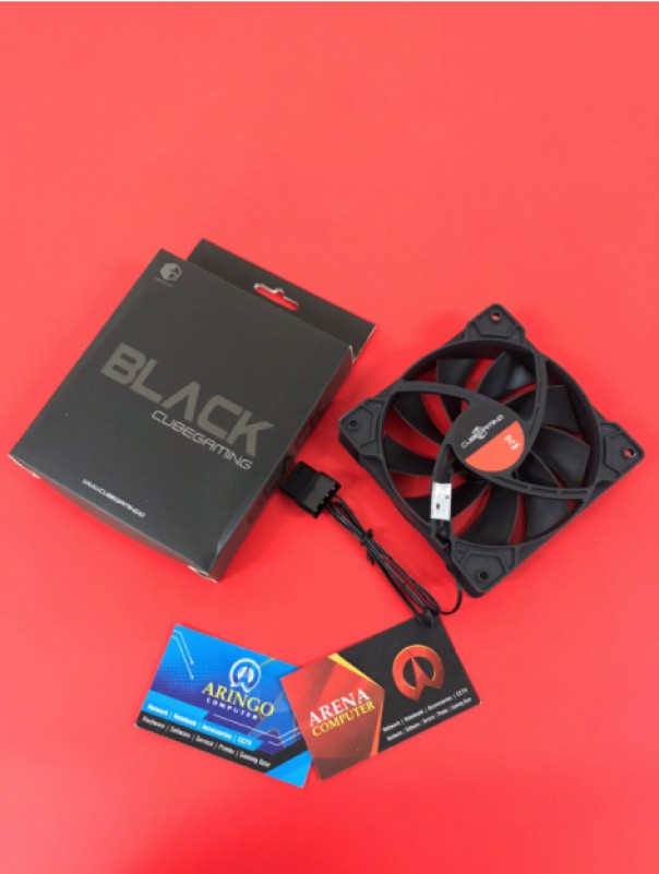 ARINGO - Hardware PC Cube Gaming FAN BLACK (Hydro Bearing) 12CM
