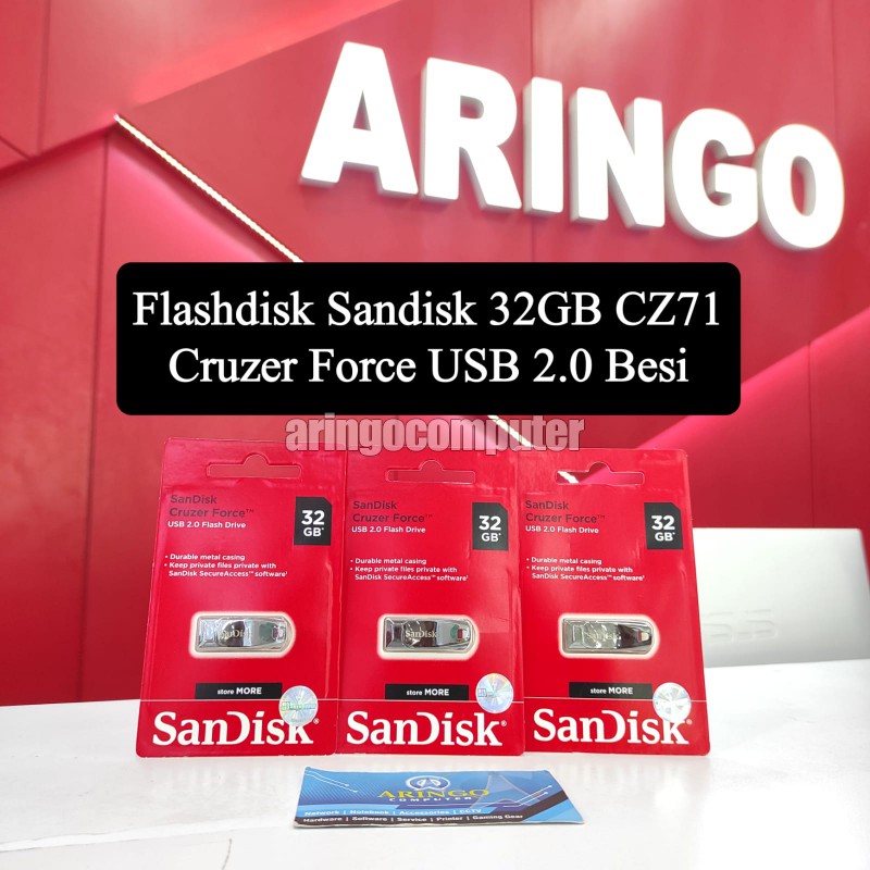 ARINGO - Flashdisk Sandisk 32GB CZ71 Cruzer Force USB 2.0 Besi