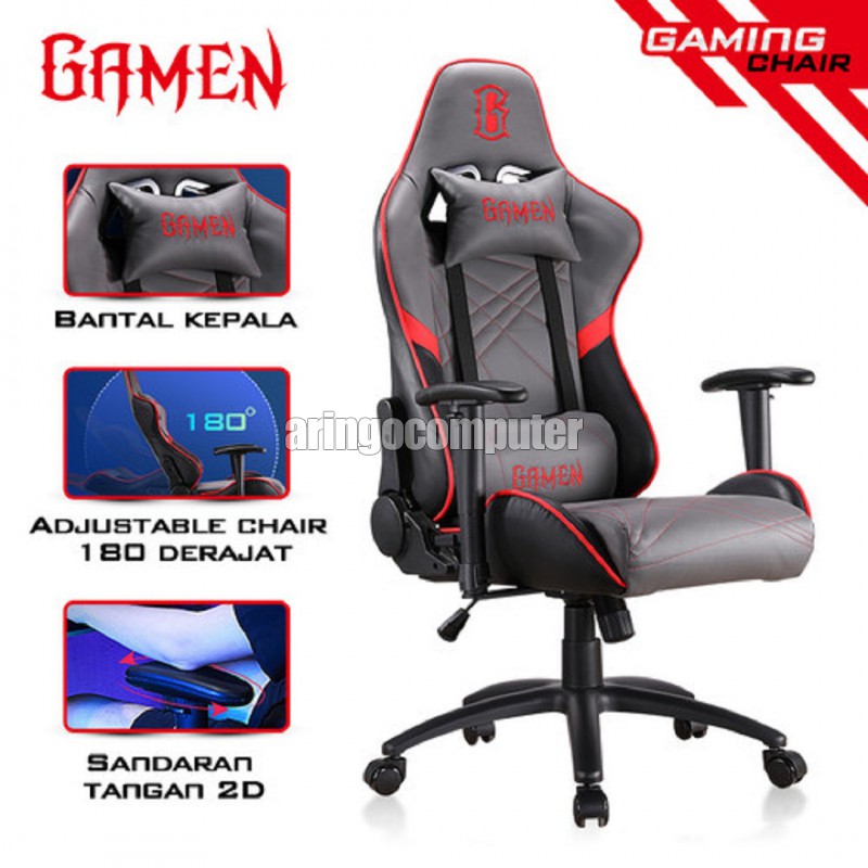 ARINGO - Gaming Chair GAMEN Empire Grey+Red