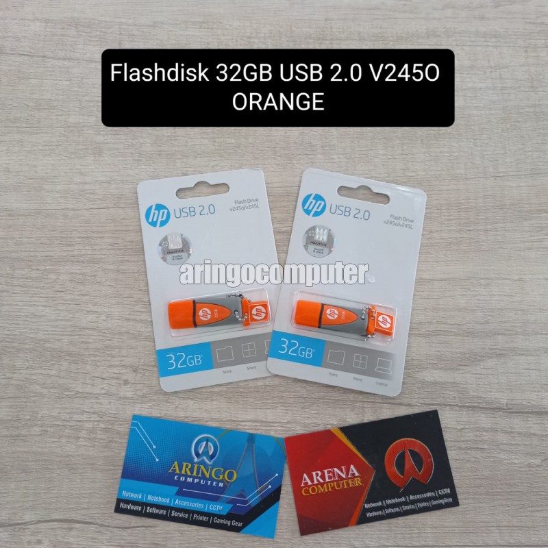 ARINGO - Flashdisk HP 32GB USB 2.0 V245O ORANGE