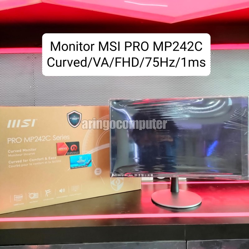 ARINGO - Monitor MSI PRO MP242C VA/Curved/FHD/75Hz/1ms/Speaker