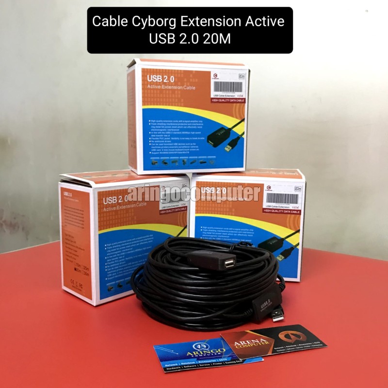 ARINGO - Cable Cyborg Extension Active USB 2.0 20M