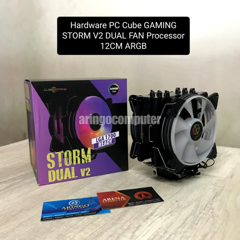 ARINGO - Hardware PC Cube GAMING STORM V2 DUAL FAN Processor 12CM ARGB