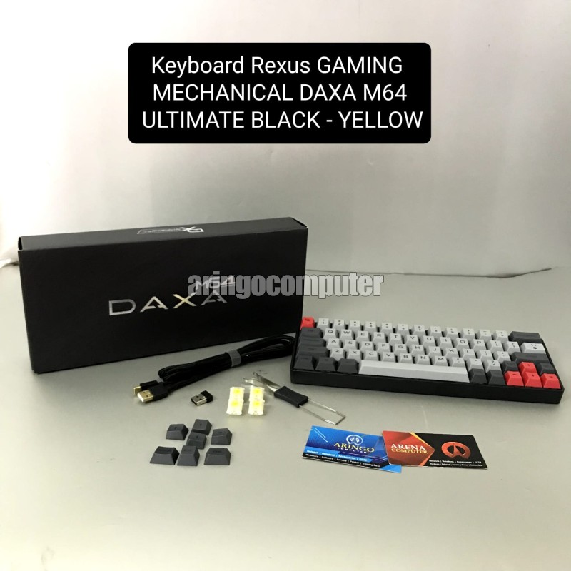 ARINGO - Keyboard Rexus GAMING MECHANICAL DAXA M64 ULTIMATE BLACK - YELLOW