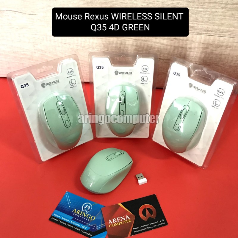 ARINGO - Mouse Rexus WIRELESS SILENT Q35 4D GREEN