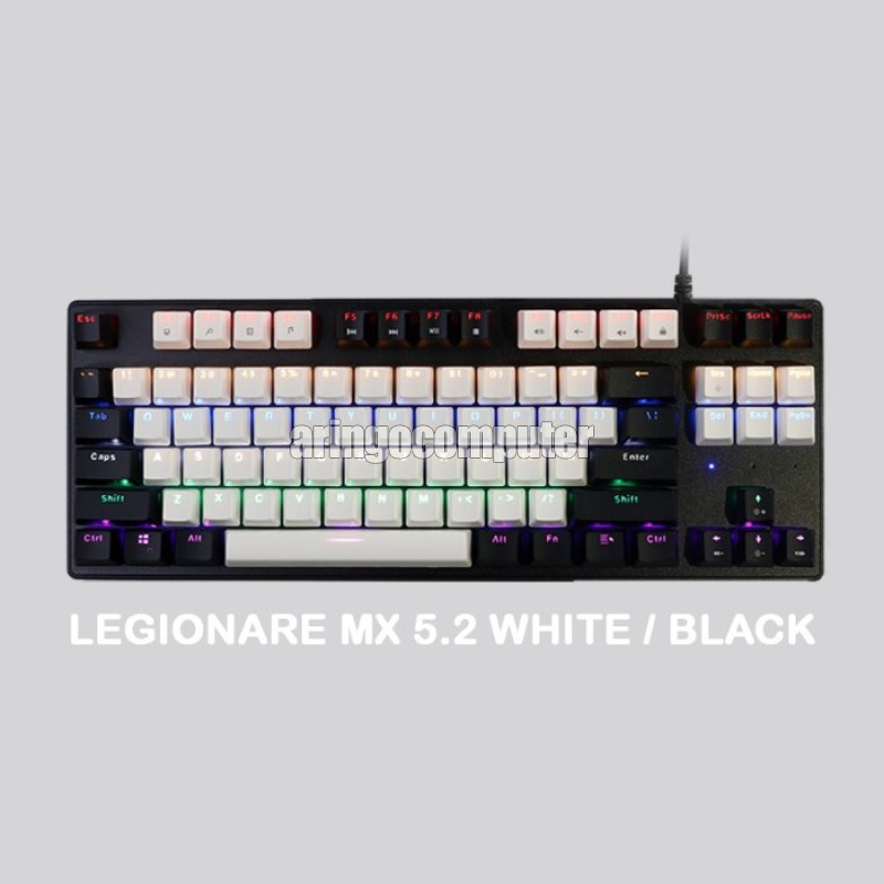 ARINGO - Keyboard Rexus GAMING MECHANICAL MX5.2 WHITE-BLACK 01 KEYCAPS ...