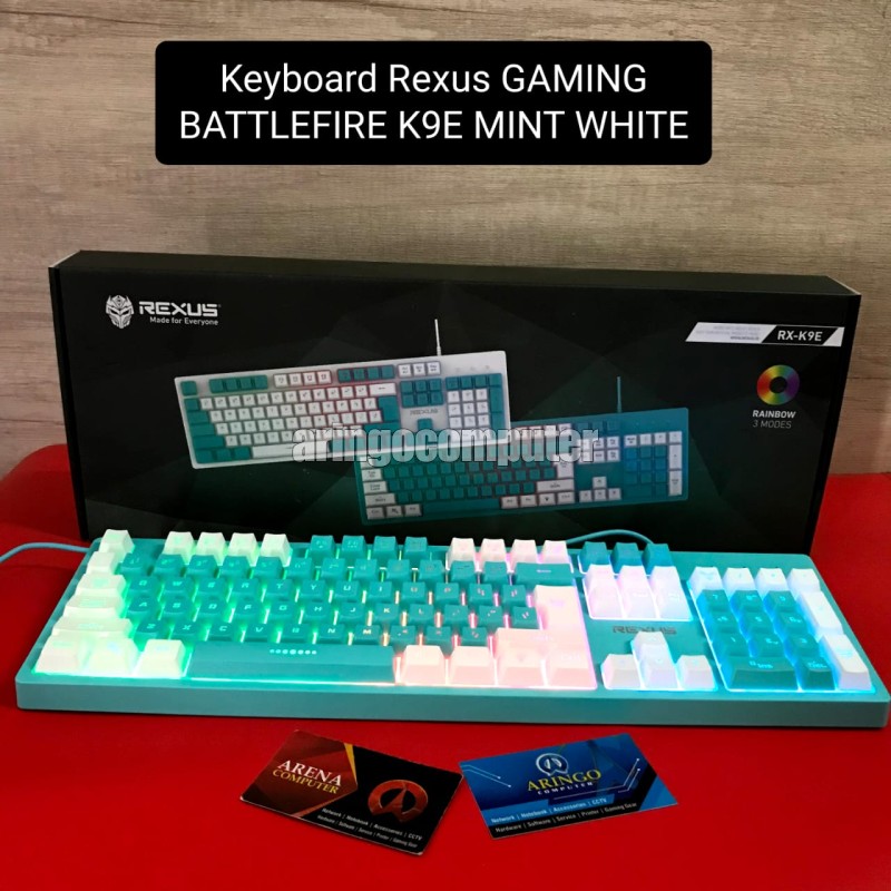 ARINGO - Keyboard Rexus GAMING BATTLEFIRE K9E MINT WHITE