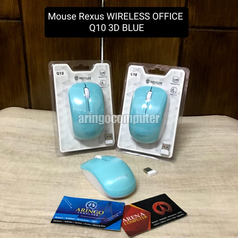 ARINGO - Mouse Rexus WIRELESS OFFICE Q10 3D BLUE