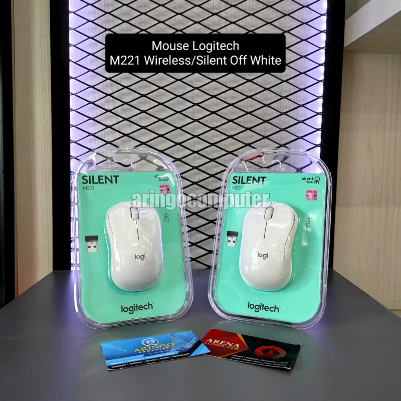 ARINGO - Mouse Logitech M221 Wireless/Silent Off White