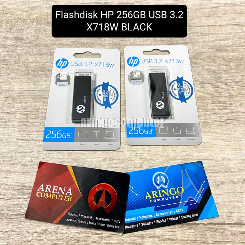 ARINGO - Flashdisk HP 256GB USB 3.2 X718W BLACK