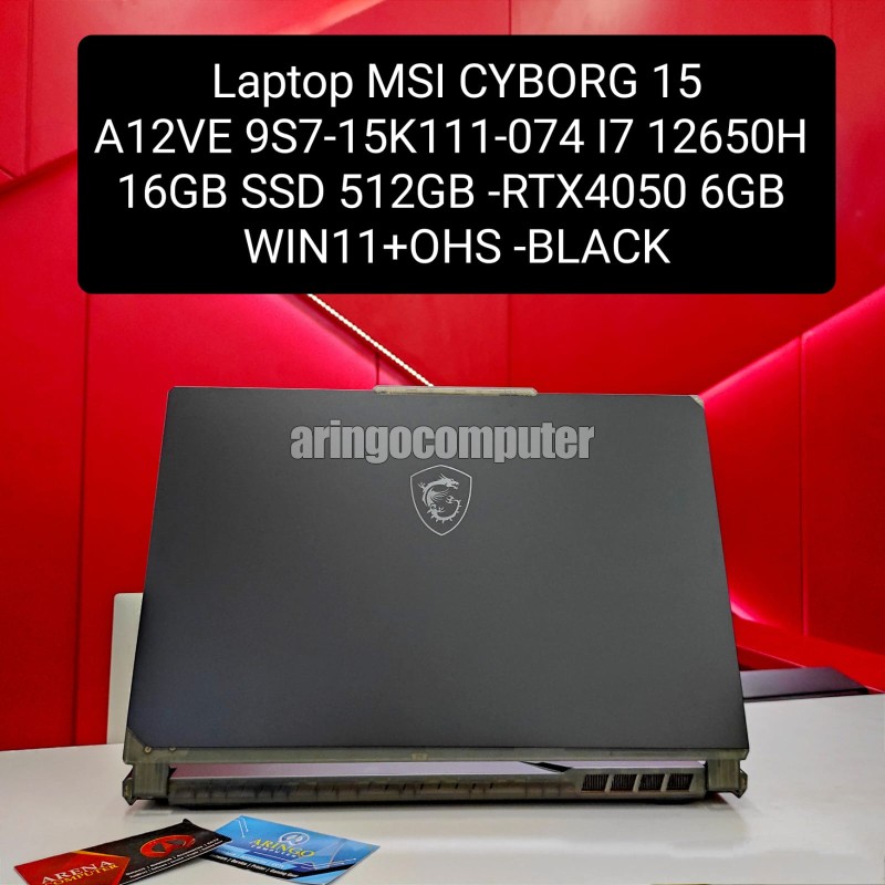 ARINGO - Laptop MSI CYBORG 15 A12VE 9S7-15K111-074 I7 12650H 16GB -SSD ...