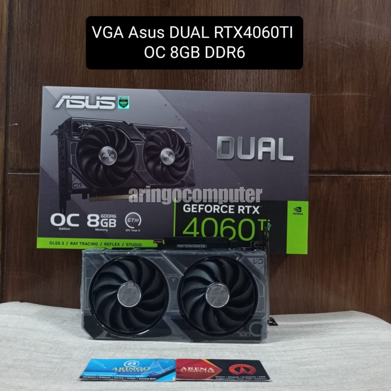 ARINGO - VGA Asus DUAL RTX4060TI OC 8GB DDR6 BLACK