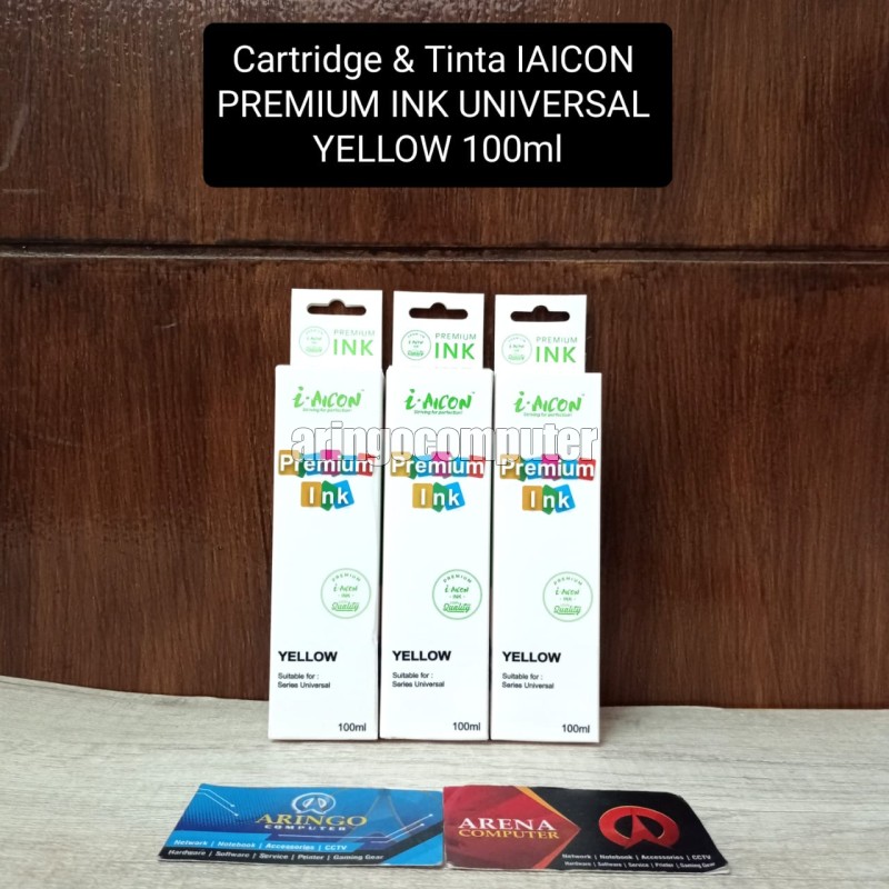 ARINGO - Cartridge & Tinta IAICON PREMIUM INK UNIVERSAL YELLOW 100ml